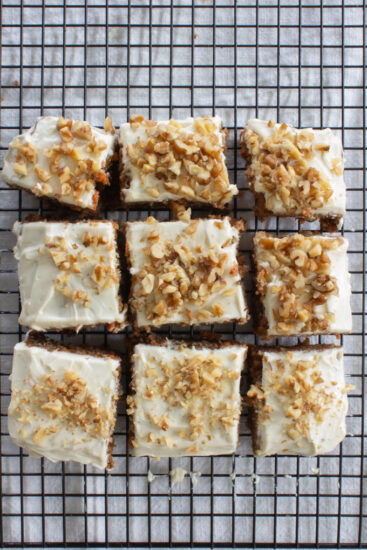 Gluten-Free Carrot Cake | Made in an 8x8 pan!